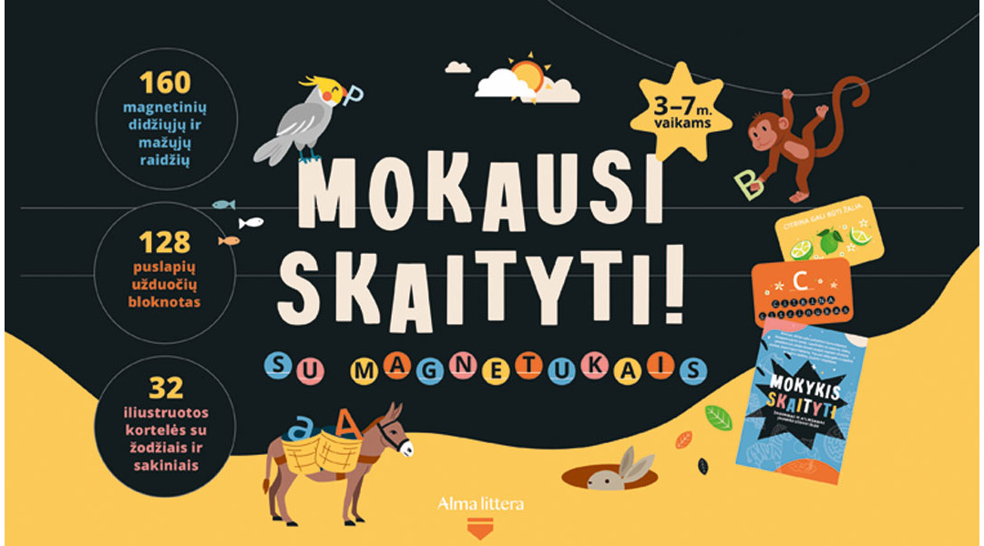 Mokausi skaityti. Su magnetukais | Knyga - Pegasas