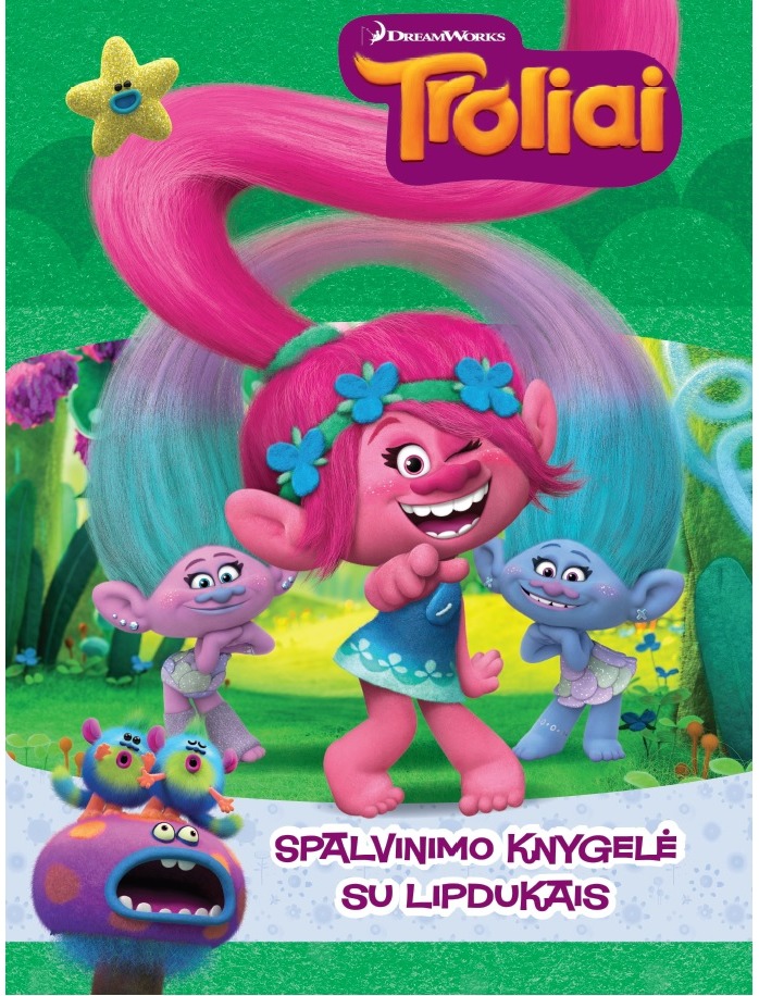 Troliai. Spalvinimo knygelė su lipdukais | Pegasas