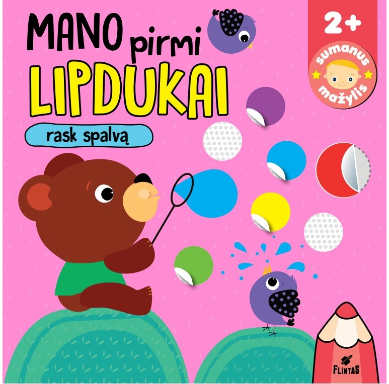 Mano pirmi lipdukai. Rask spalvą | Knyga - Pegasas