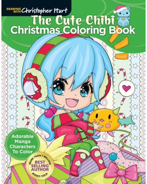 Cute Chibi Christmas Coloring Book Adorable manga | Pegasas