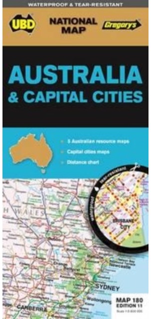 Australia & Cities Map 180 11th ed (waterproof) | Pegasas