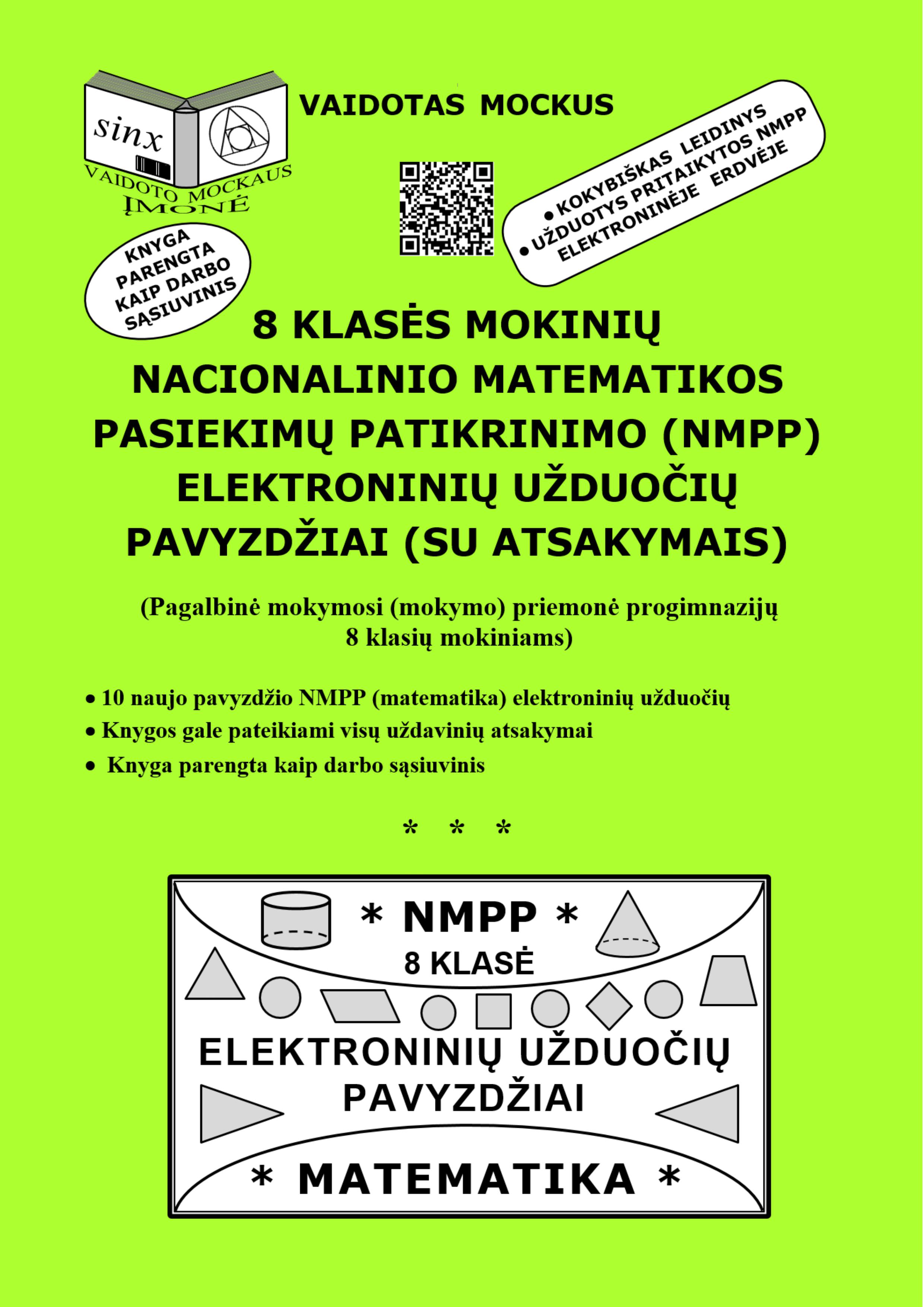 8 klasės mokinių nacionalinio matematikos pasiekimų patikrinimo (NMPP ...