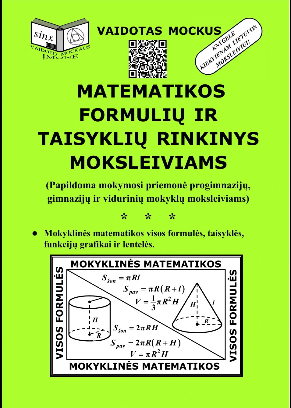 Matematikos formulių ir taisyklių rinkinys moksleiviams | Pegasas