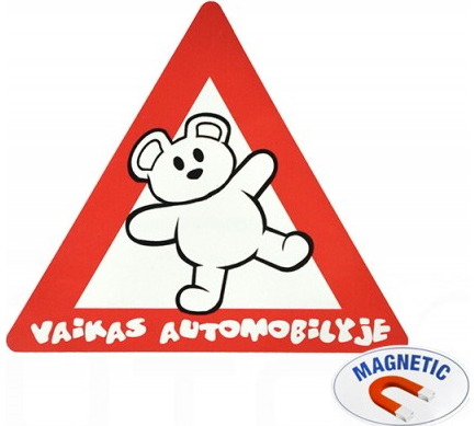 Magnetinis lipdukas VAIKAS AUTOMOBILYJE | Pegasas