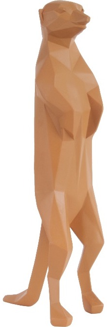 Statulėlė ORIGAMI MEERKAT MATT CARAMEL, 31cm | Pegasas