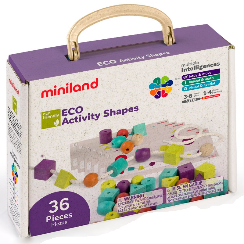 Vėrimo žaidimas MINILAND ECO ACTIVITY SHAPES | Pegasas