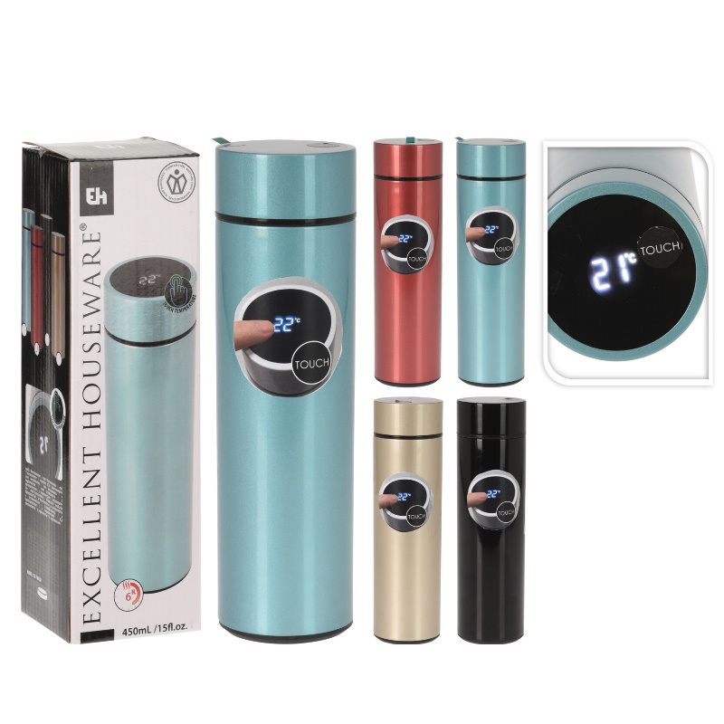 Termosas su termometru, 450 ml | Pegasas