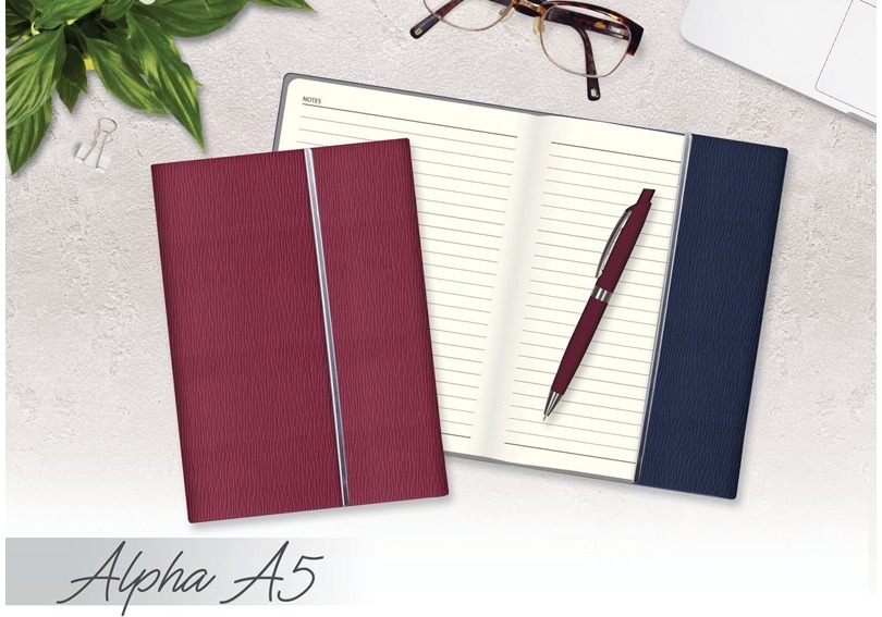 Dienoraštis ALPHA, A5, 112 l., linijomis, 4 rūšių | Pegasas