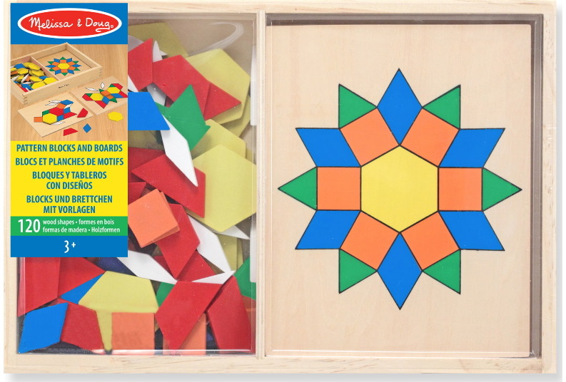 Lavinamasis žaislas MELISSA&DOUG Pattern Blocks and Boards | Pegasas