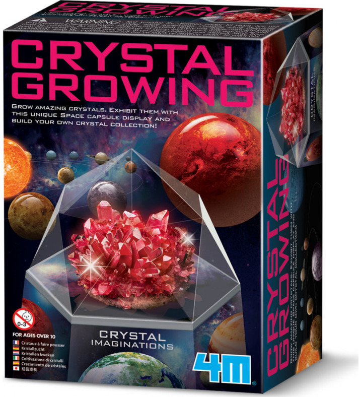 Mokslinis rinkinys 4M kristalų auginimas Imaginations red | Pegasas