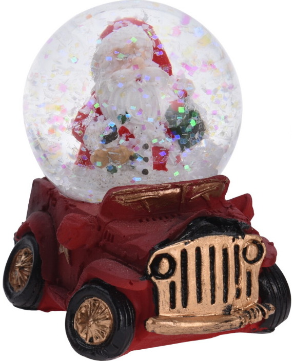 Kalėdinė dekoracija - sniego gaublys XMAS CAR, 6,5x4,5 cm | Pegasas