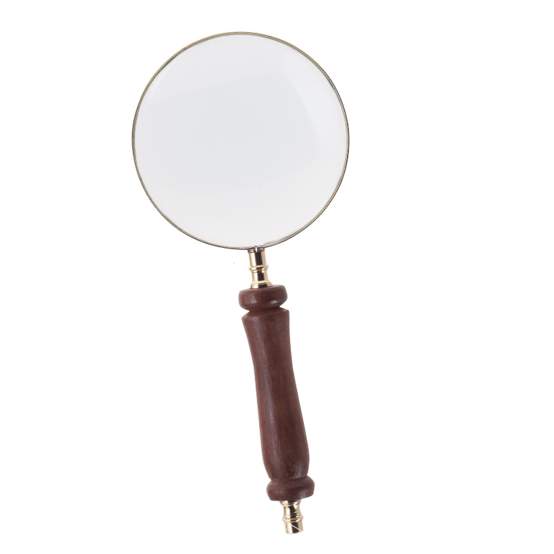 Padidinimo stiklas WITH WOODEN HANDLE, 23 cm | Pegasas