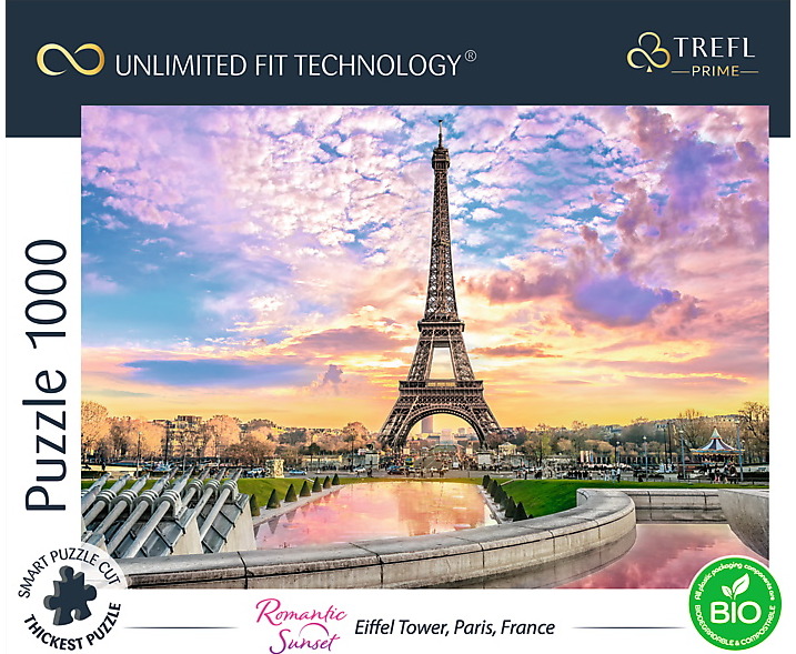 Dėlionė TREFL PRIME 1000 det. Romantic Sunset Eiffel tower | Pegasas