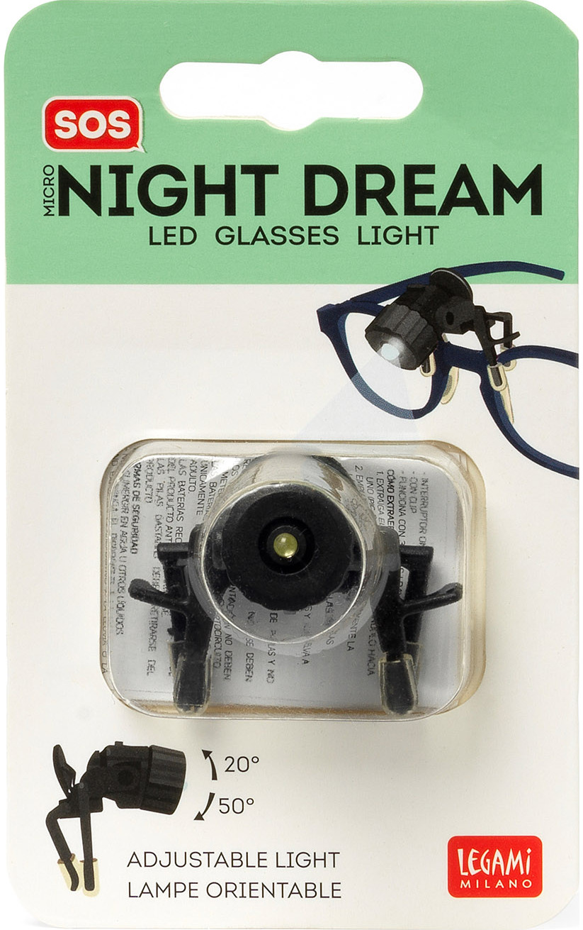 Skaitymo lemputė MICRO GLASSES LIGHT su LED | Pegasas