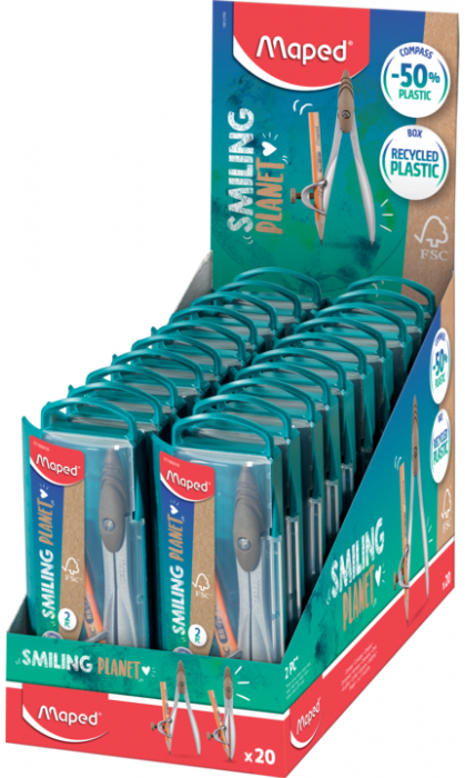 Skriestuvas MAPED Smiling Planet Study su pieštuku | Pegasas