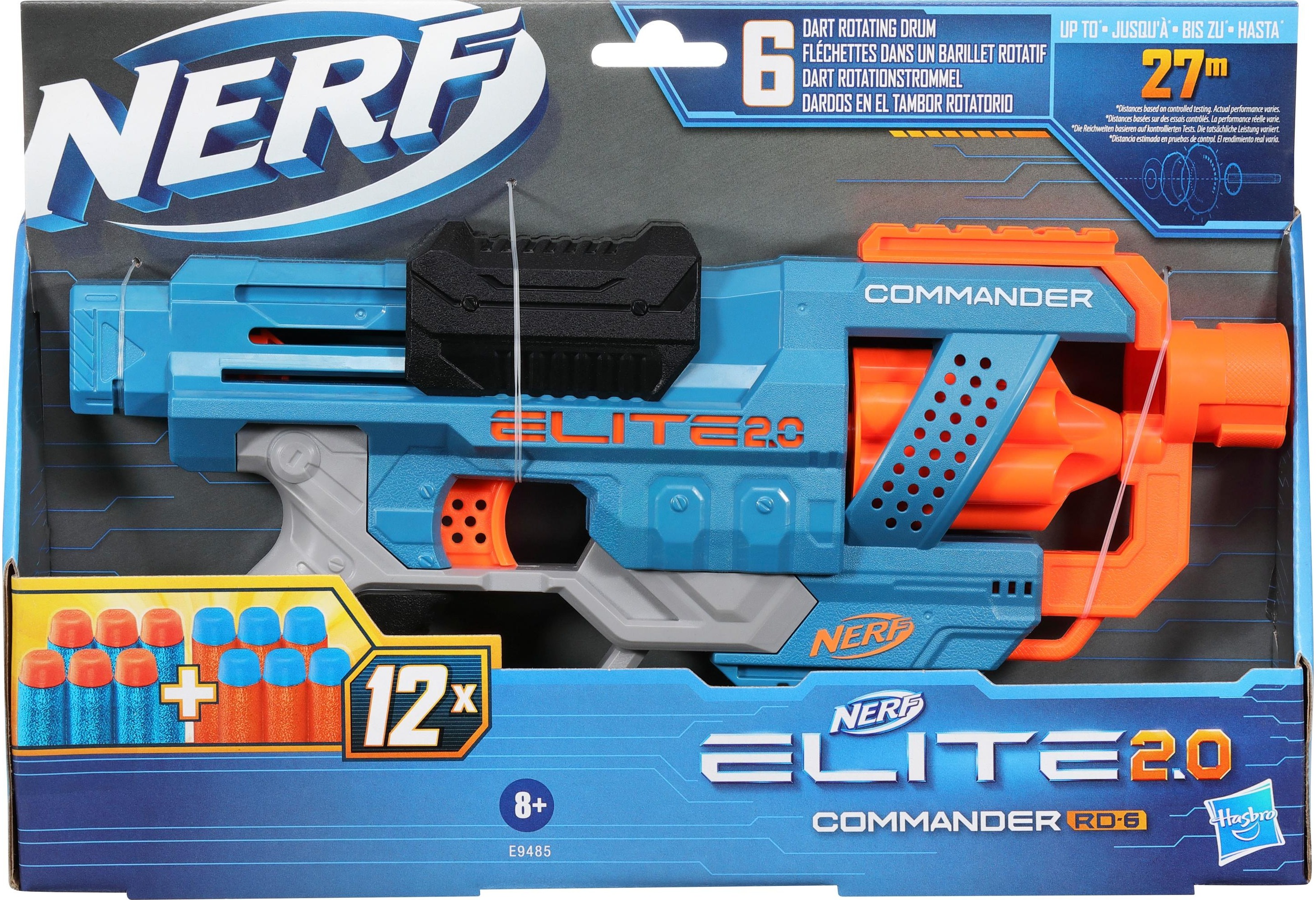 NERF Elite 2.0 šautuvas COMMANDER RC-6 | Pegasas