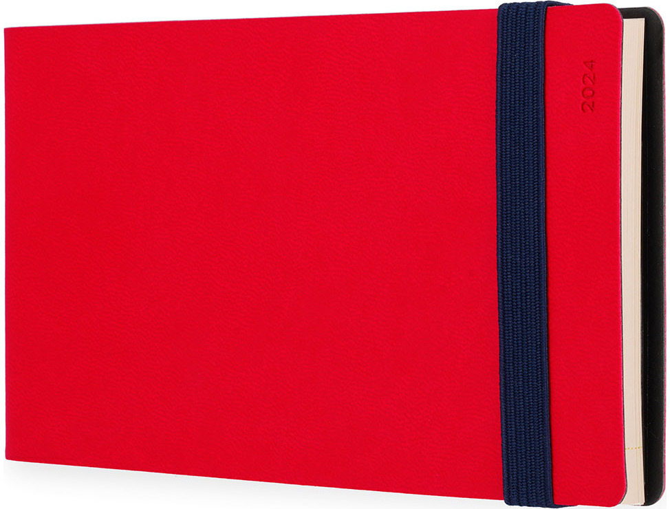 Darbo knyga LEGAMI 2024 horizontali, 8x14 cm, savaitė atvarte RED | Pegasas