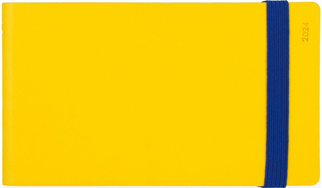 Darbo knyga LEGAMI 2024 horizontali, 8x14 cm, savaitė atvarte YELLOW ...