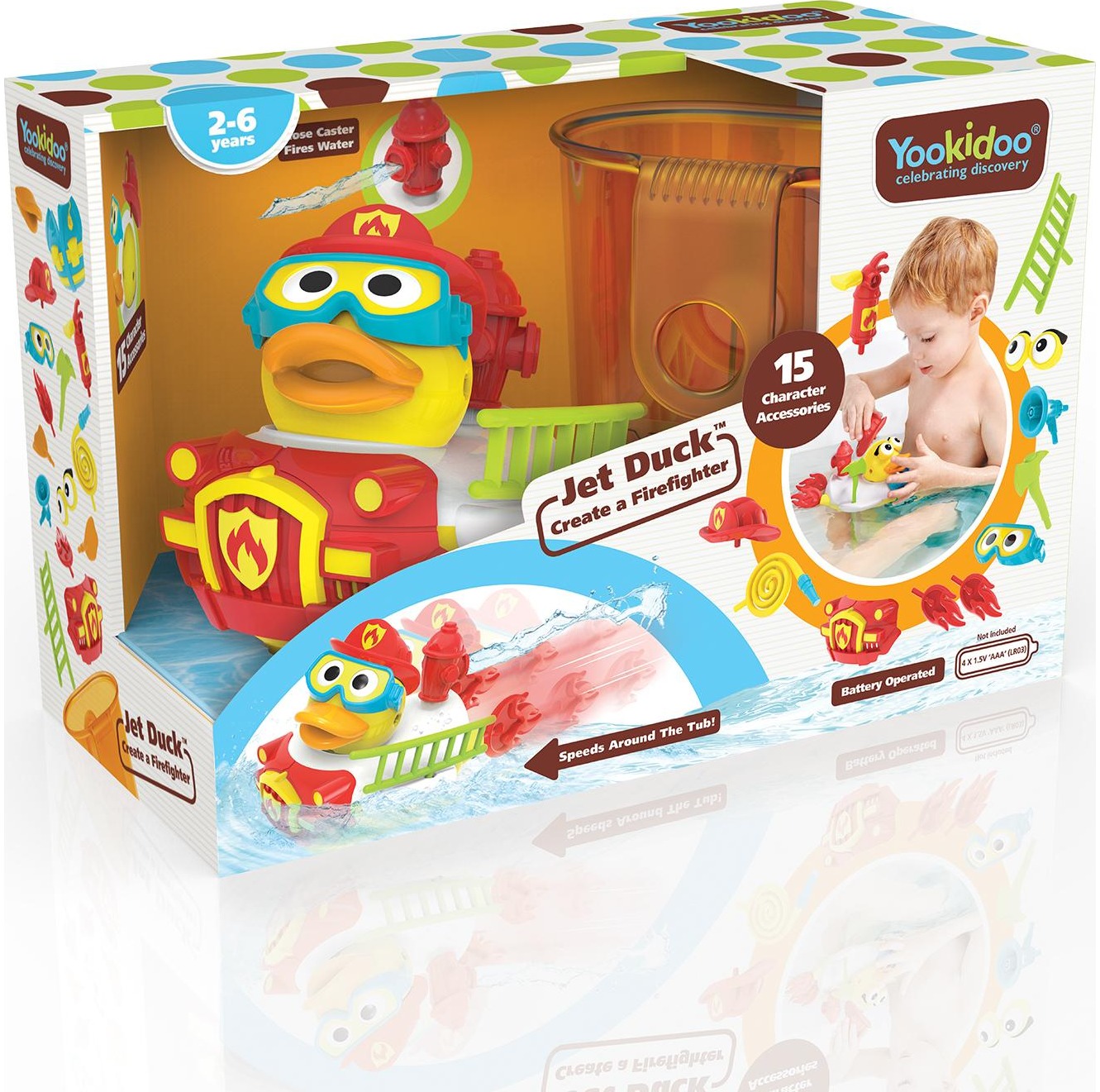 YOOKIDOO Vonios žaislas „Ančiukas-ugniagesys“ | Pegasas