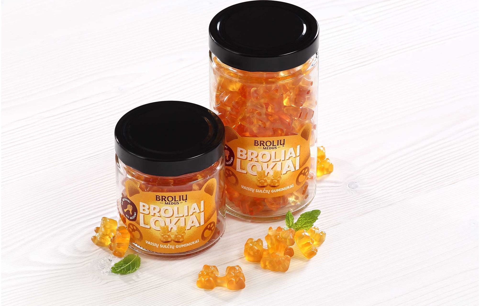 Vaisių sulčių guminukai „Broliai lokiai“ stiklainyje, 250g | Pegasas