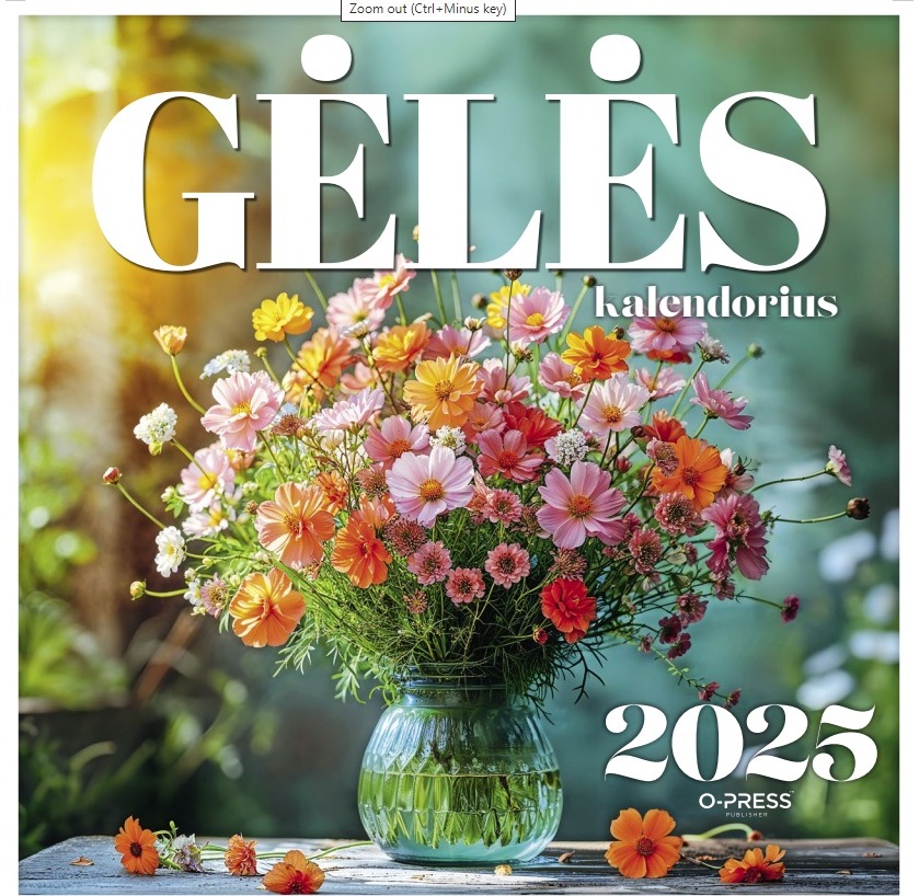 Sieninis kalendorius 2025 Gėlės 33x33 | Pegasas