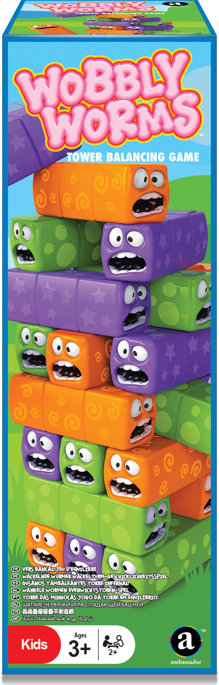 Vaikiškas žaidimas GRIŪVANTIS BOKŠTAS Wobbly Worms | Pegasas