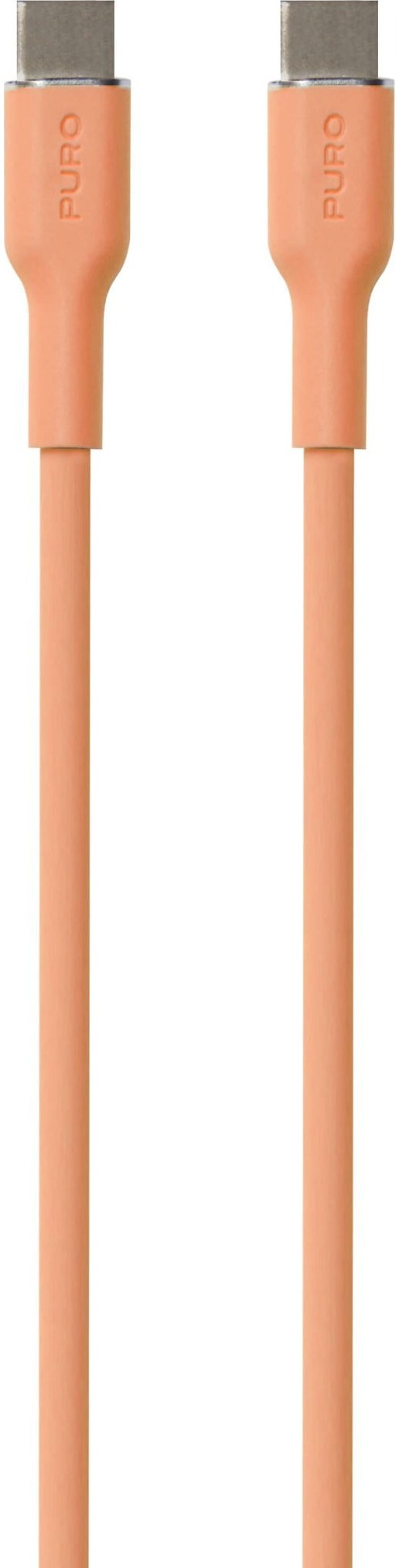 Įkrovimo laidas PURO USB-C to USB-C 1.5m, Soft Cable, Peach | Pegasas