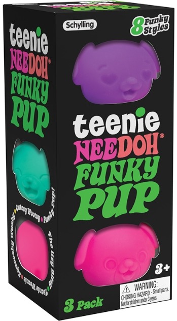 Antistresinis žaislas Teenie Needoh Funky Pups 3 vnt. dėžutėje | Pegasas