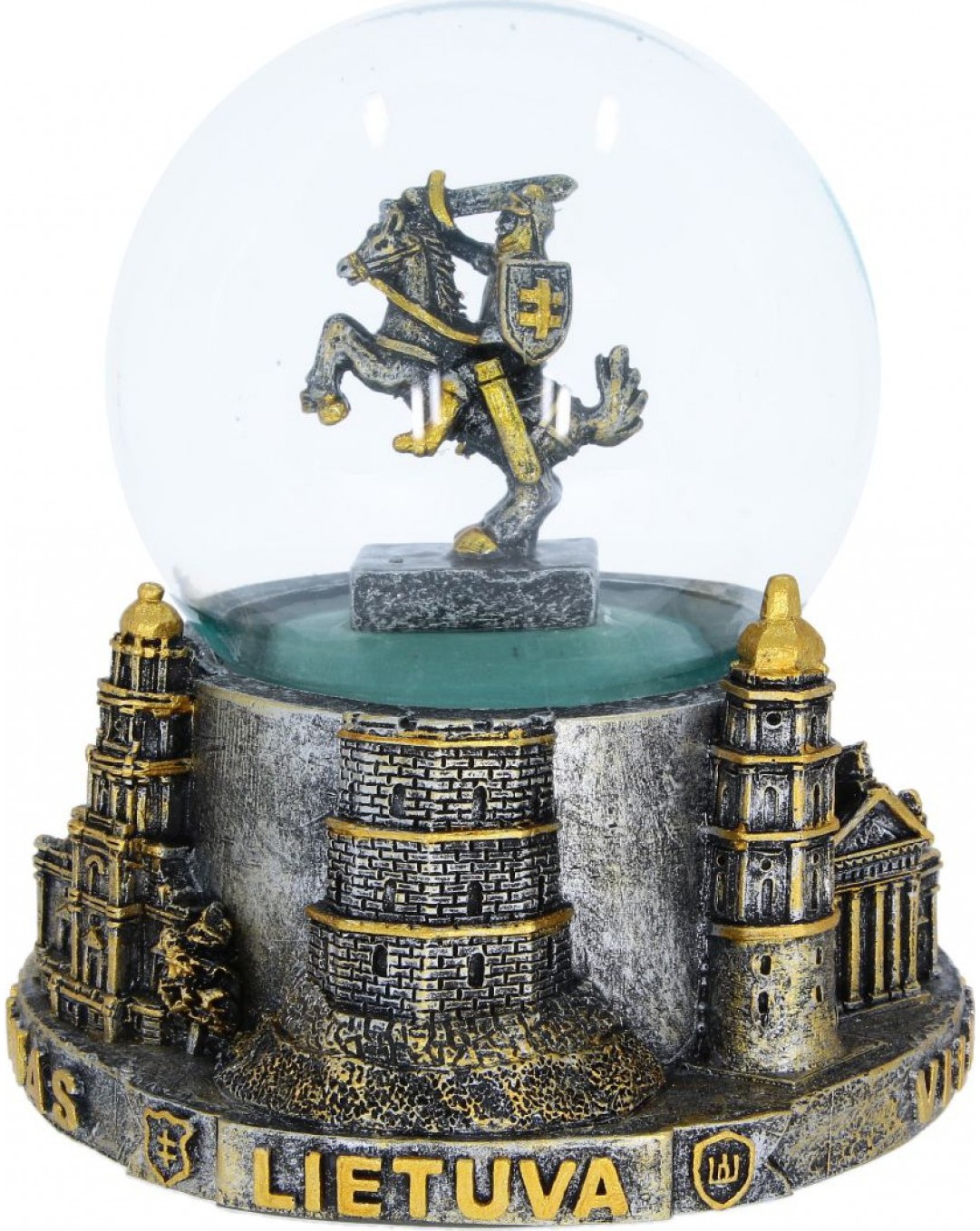 Suvenyras sniego rutulys Lietuva: Vilnius, Trakai, Kaunas. Rutulys Ø 65 ...