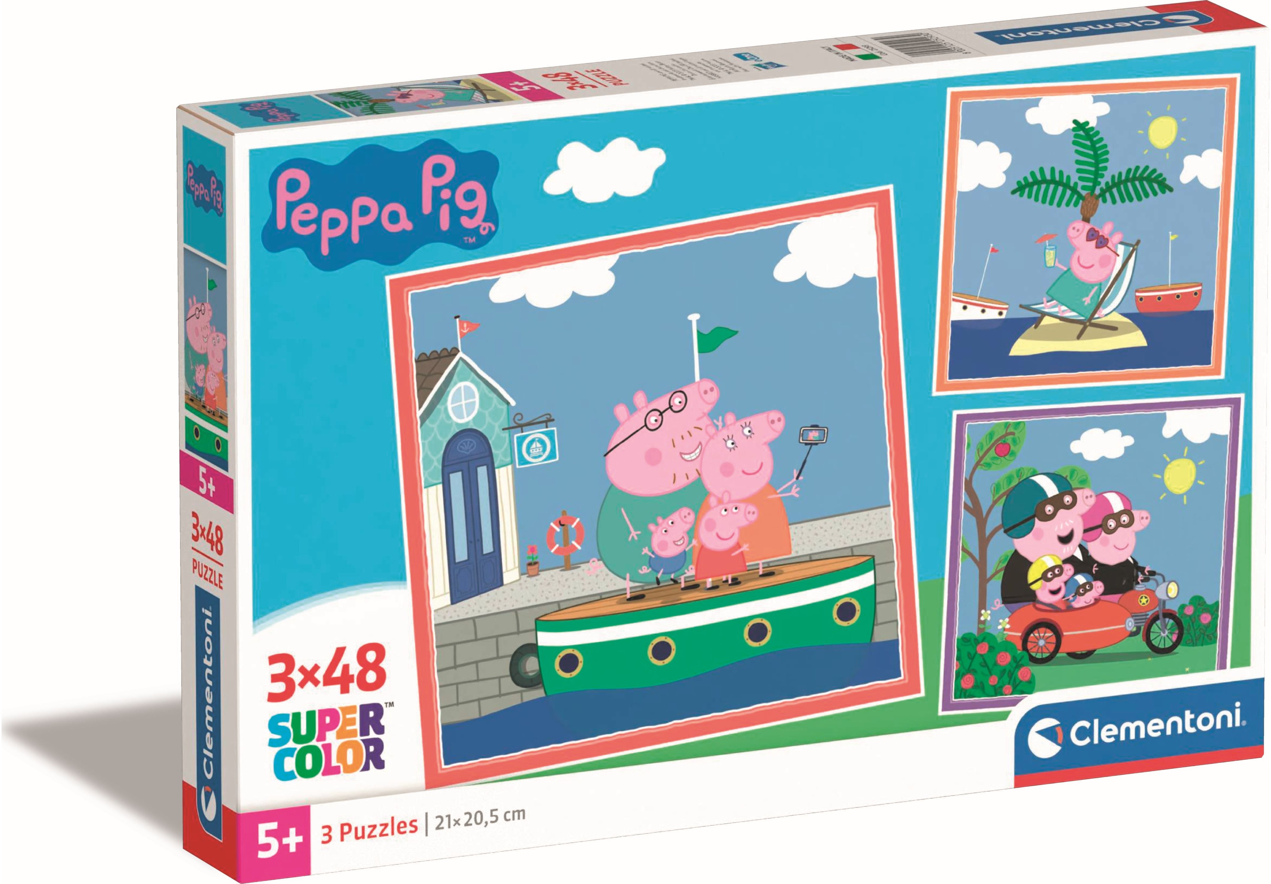 Dėlionė CLEMENTONI SQUARE PEPPA PIG 3x48 det. | Pegasas