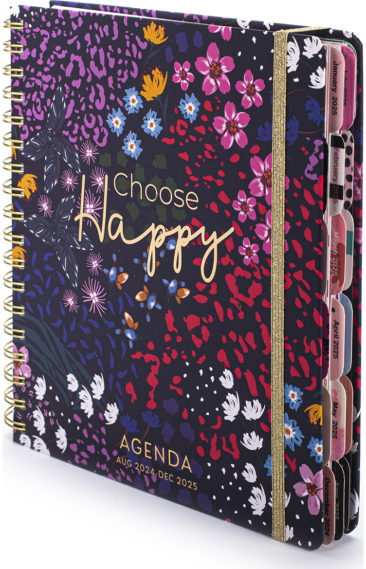 Darbo knyga TCD CHOOSE HAPPY 17 mėn. 2024 rugp. - 2025 gruod., 23,5 x ...