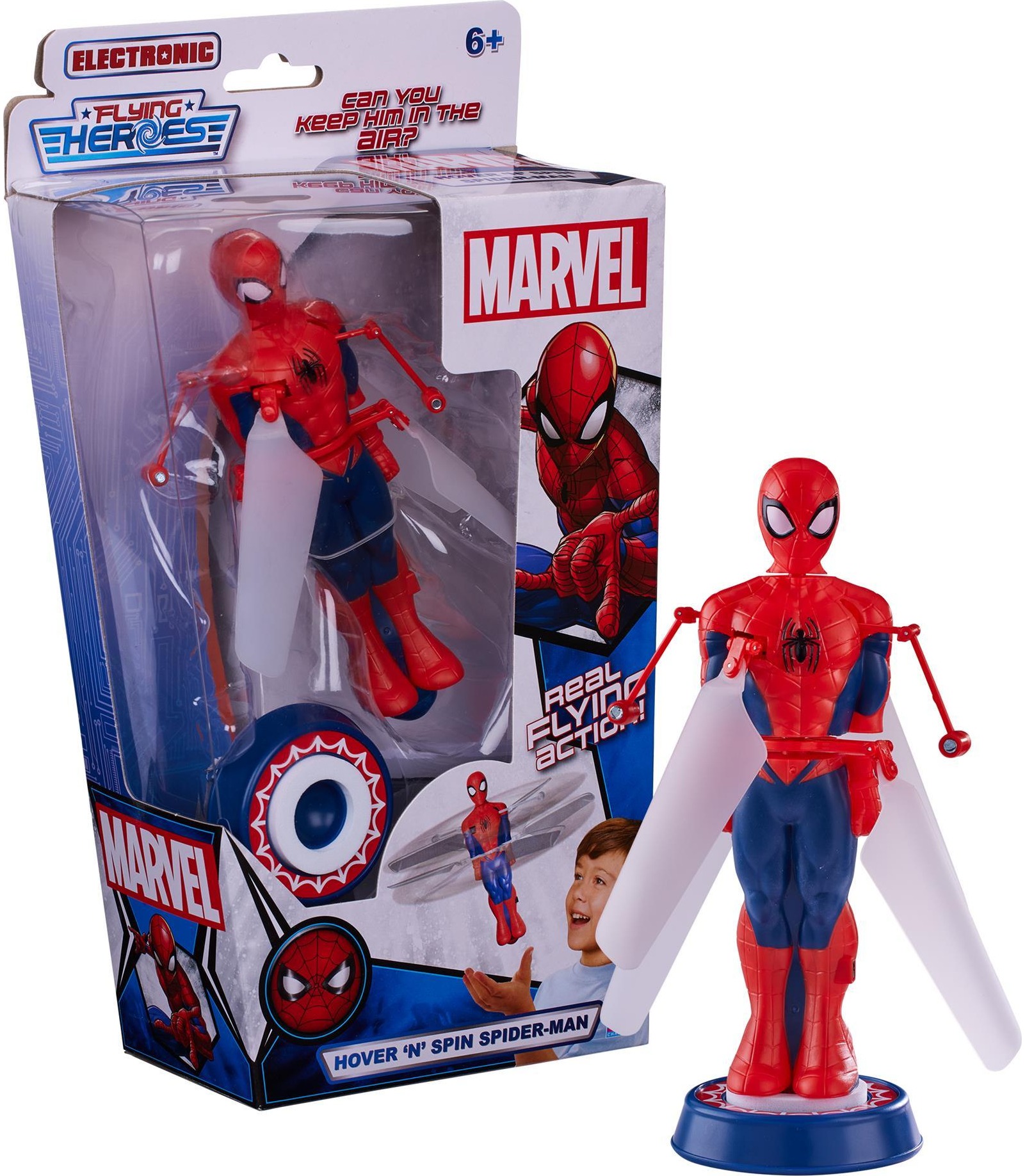 FLYING HEROES Skraidanti figūra Hover and Spin - Spider-Man" | Pegasas