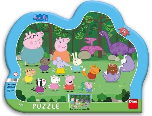 Dėlionė DINO rėmelyje silhouette 25 det. Pig Peppa | Pegasas