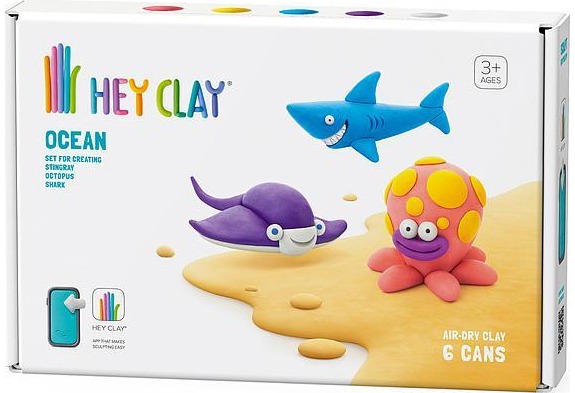 Modelinas HEY CLAY Air-Dry Clay Ocean Animals | Pegasas