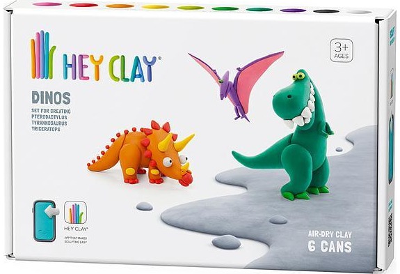Modelinas HEY CLAY Air-Dry Clay Dinosaurs Selection | Pegasas