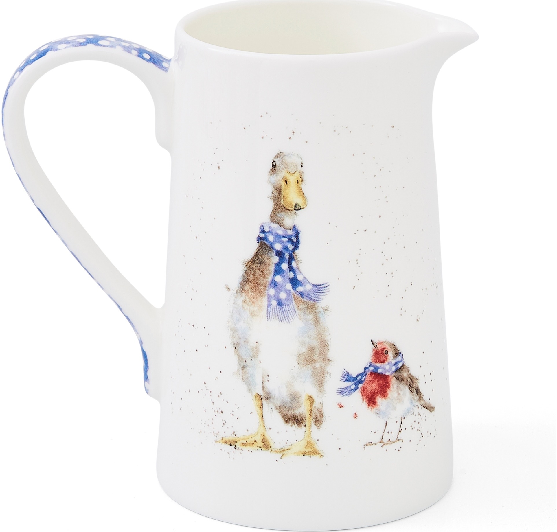 Wrendale kaulinio porceliano ąsotis Jug & Robin, 600 ml. | Pegasas